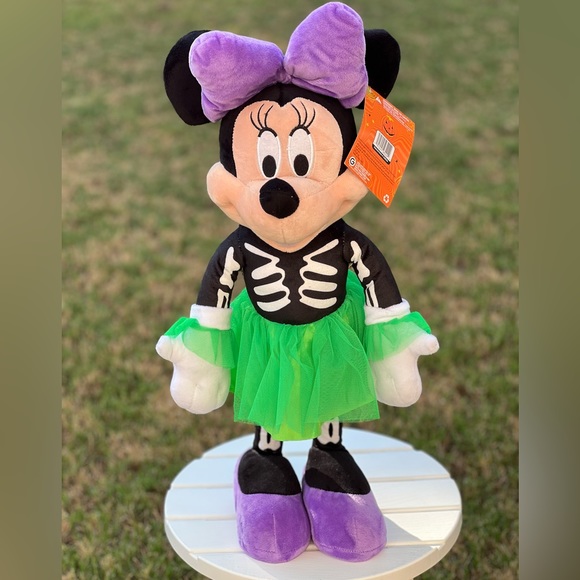 Disney | Other | Disney Minnie Mouse Skeleton Halloween Door Greeter 24 ...